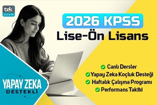 2026 KPSS En İyi Online Kurs / TEKUZEM / KPSS Lise - Ön Lisans / TEKUZEM - TEK UZAKTAN EĞİTİM ...
